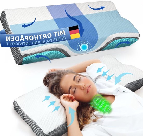 Orthopedisch Traagschuim Hoofdkussen Anti Snurk Kussen voor Mannen en Vrouwen -... | bol