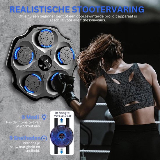 Boxing Machine - Boksbal - Bokszak - Zwart | bol