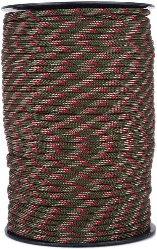 Paracord rol touw 4 mm gevlochten lijn 9 strengen parachutekoord ...