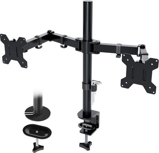 Dual Monitor Arm - Volledig Verstelbare Monitorbeugel voor Twee 13-30 ...