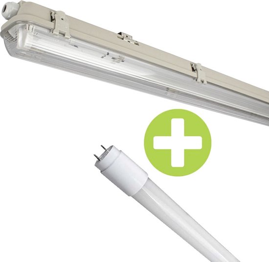 LED TL Armatuur | 60cm Enkel | IP65 Waterdicht | Incl. LED TL Buis 9W | bol