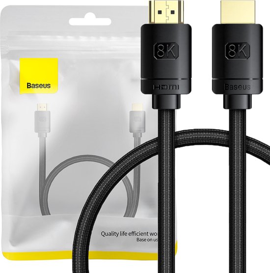 Baseus - High - Definition Series HDMI 2.1 kabel 8K 60Hz 0,5m zwart ...