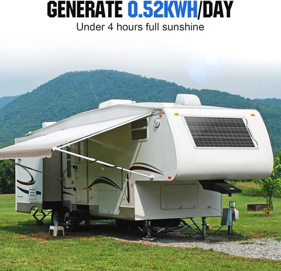 Flexibel 130W 12V Monokristallijn Zonnepaneel voor Caravan, Boot en ...