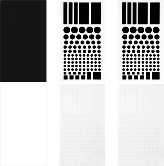 LED-Lichtblokkerende Stickers - Stucks Set van 6 - Black-Out ...