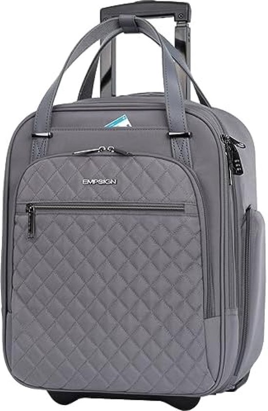 Handbagagekoffer onder de stoel 16 Inch, Donkergrijs | bol