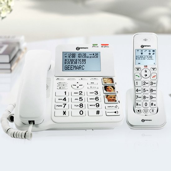 Geemarc, Vaste telefoon voor senioren Versterkt met draadloze handset - AmpliDECT... | bol
