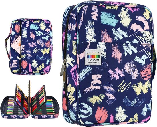 220 Slots Colored Pencil Case Organizer With Wrap-Zipper Holder for ...