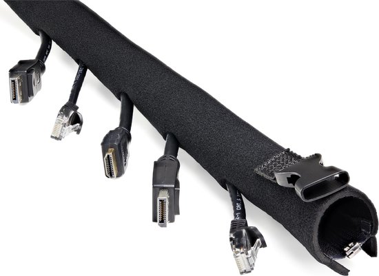 StarTech.com 1m Kabelmantel uit Neopreen Rubber met Rits en Gesp 3cm ...