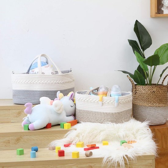 3-Compartiment Baby Luier Caddy - Opbergbak Draagbare Auto Organizer ...