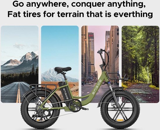 ENGWE L20 Elektrische Fiets 20*4.0 inch Mountain Band 250W Motor 25km/h ...
