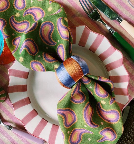 Anna + Nina - Violette katoenen servetringen (set van 4) - Servetringen ...