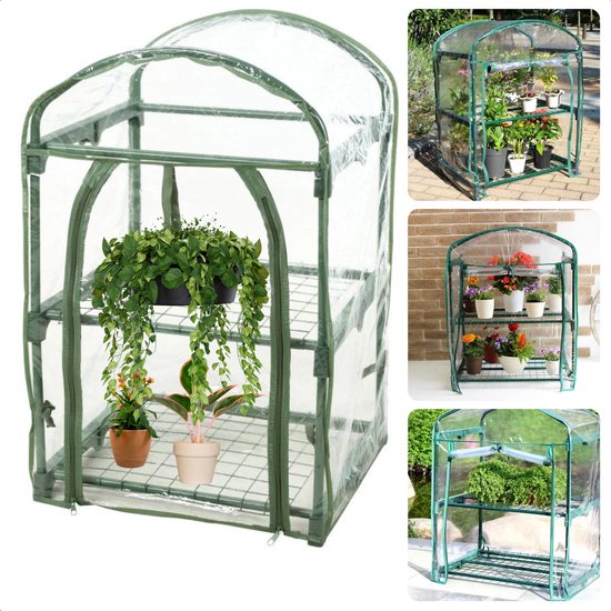 Duurzame Plantenkas - Tuinkas - 2 Verdiepingen - 50 x 45 x 84 cm - Mini ...