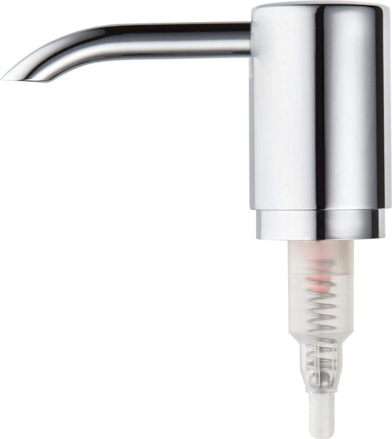 Vervangende lotionpomp - eenvoudige dosering - chroom pompkop - wit ...