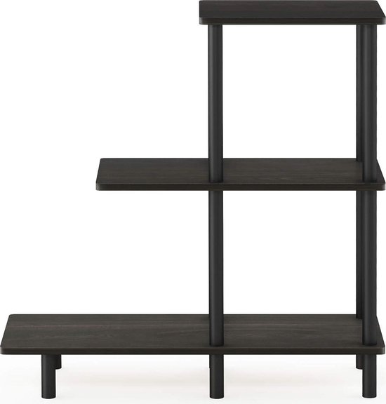 3-Dier Sofa Side Table Tall Industrieel Espresso/Zwart | bol