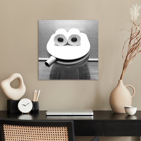 Poster 50x50 cm - WC - Bril - Grappig - Toilet - Posters ...