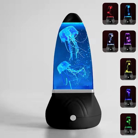 Lavalamp voor Kinderen - 7 Kleuren - Zwart - Lavalamp - Lava Lamp ...