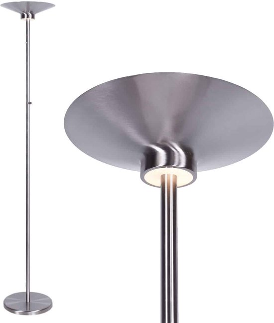 Led uplighter staal met dimmer | bol