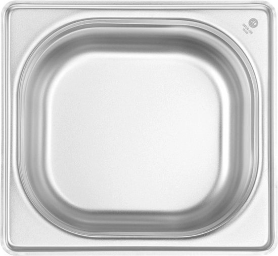 Hendi GN-container 1/6 - Budget Line - 1,6L - 176x162x100mm - lichtgewicht roestvrij staal | bol