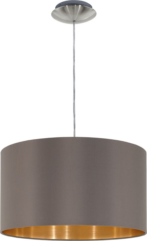 EDI light by EGLO Maserlo - Hanglamp - 1 Lichts - Ø38cm - Nikkel-Mat ...