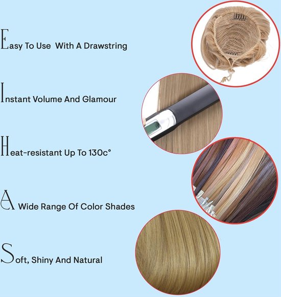 Haarstukje Vlecht Haar - Hepburn Stropdas Opsteekkapsels Zwart HD2 | bol