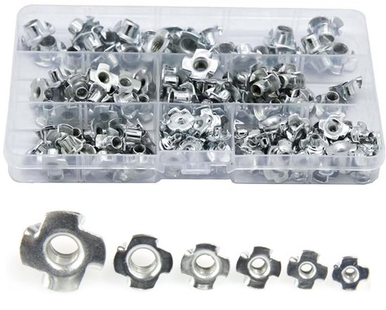 Impact Nuts - 160 Stukken - Geschikt voor Houten Meubels - Buizen ...