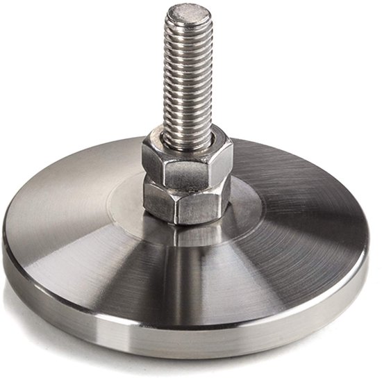 Stelschroef M8 x 30 mm Ø 58 mm echt roestvrij staal (SS201) in hoogte ...