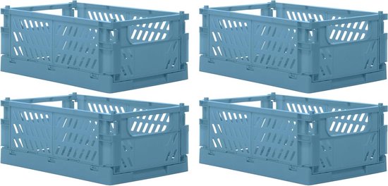 Opvouwbare klapbox 4-delig 25 x 165 x 10 cm - Petrol | bol