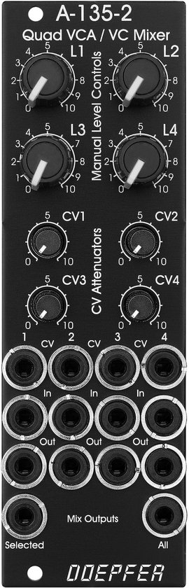 Doepfer A-135-2v Mini Quad VCA / VC Mixer Vintage Edt. - Mixer modular ...