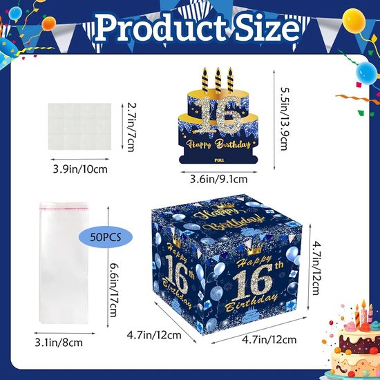 Allecto Plus - Geldbox voor Cash Happy Birthday Surprise Geldzakje voor ...