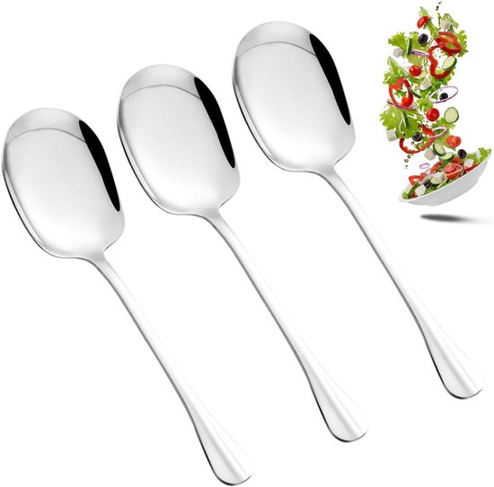 Zeynomax - Opscheplepels van Roestvrij Staal 25 cm - Set van 3 - Grote ...