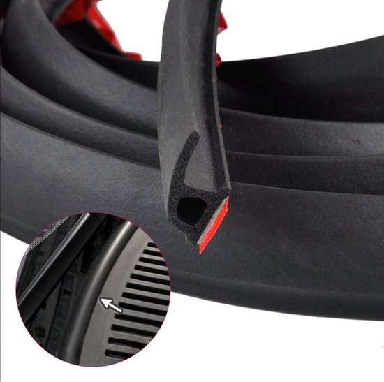 Rubberen Autodeur Afdichting 4 meter - Randbescherming voor Deuren en ...