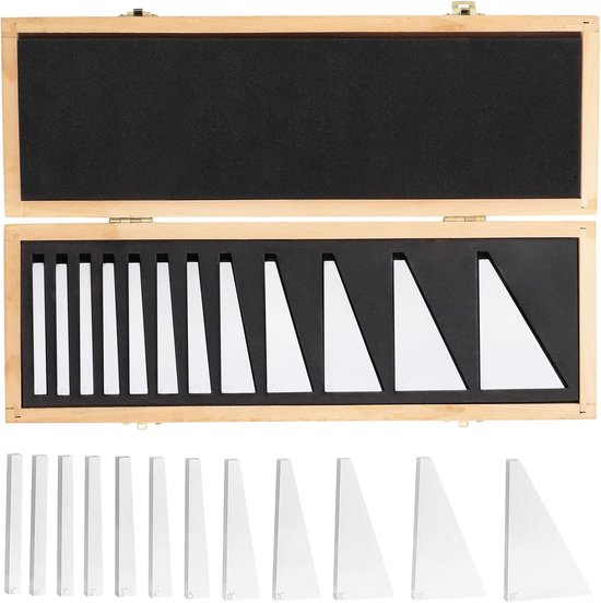 HSEAMALL 12PCS Angle Gauge Block Set, Steel Angle Block Machinist Tool ...