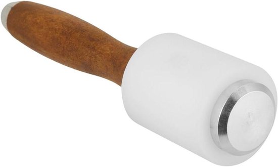 Lederen hamer met houten handvat voor leder carving - Nylon hamer voor ...