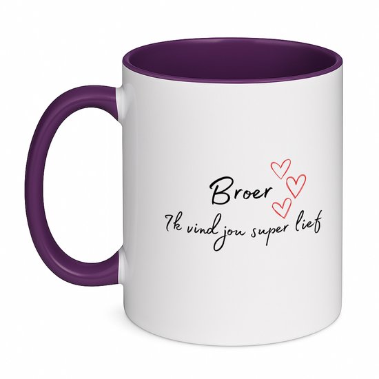 Hacebo® - broer ik vind jou super lief koffiebeker paars - Broer - de ...