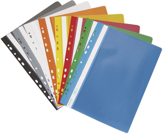 DONAU 1704001-12 Plastic map geperforeerd A4 oranje/kunststof map met ...