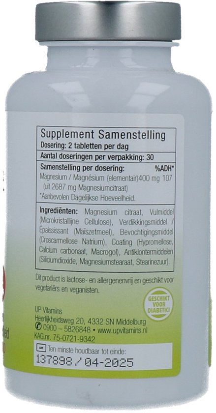 Unipharma Magnesium 400mg - 60 tabletten | bol