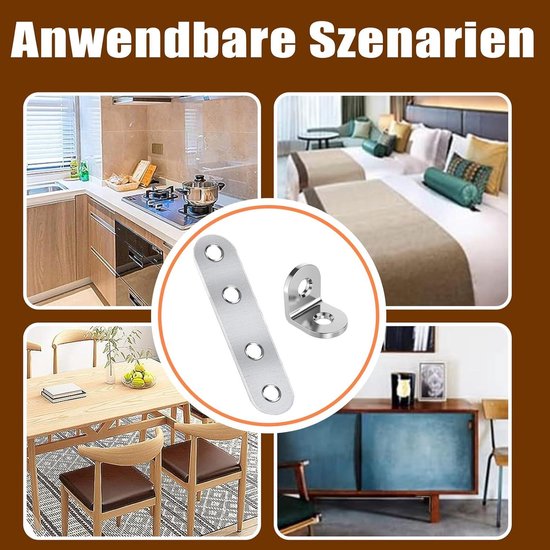Inovra Plus - Roestvrij stalen platte connector voor houten meubels ...