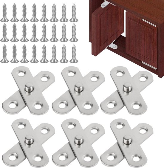 Roestvrijstalen draaibare scharnieren - 360 graden - 6 stuks - geschikt ...