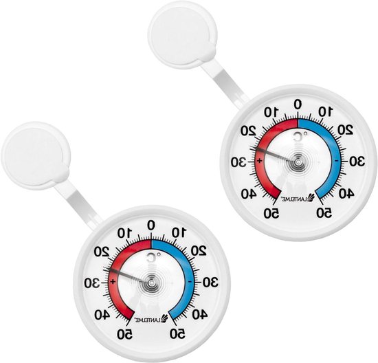 Set of 2 Weatherproof Window Thermometers - 7 cm Round Outdoor ...