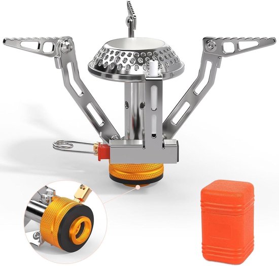 Gas Camping Stove 3000 W Foldable with Piezo Ignition Windproof Small ...