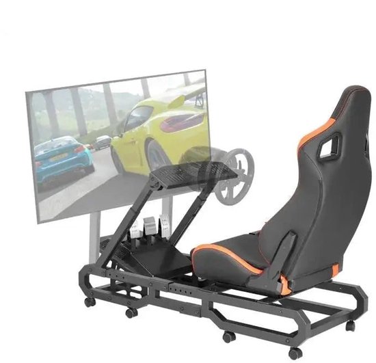 Racestoel - Cockpit Simulator - Volledig Verstelbaar - Met Beeldscherm ...