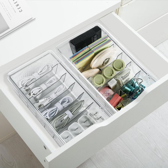 Kabelbeheer en Opbergsysteem met Transparante Dozen voor Efficiënte ...