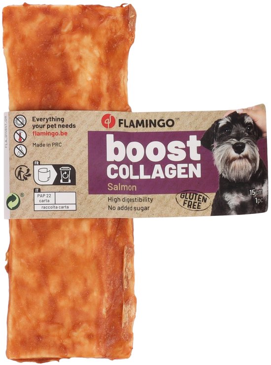 Flamingo Snack Boost Strips met zalm & collageen per stuk | bol
