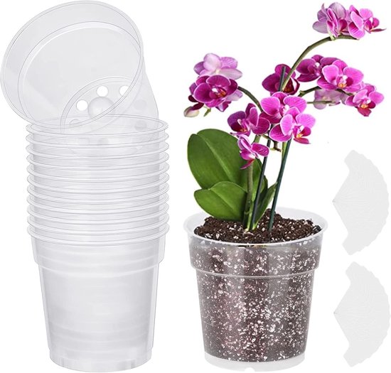 S Dshopline 30 Stuks Transparante Orchidee npotten 11 5 Cm Bloempot s-dshopline-30-stuks-transparante-orchidee-npotten-11-5-cm-bloempot