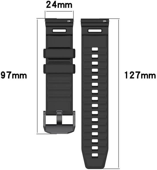 Siliconen bandje - geschikt voor Garmin Venu X1 - gespsluiting - wit | bol