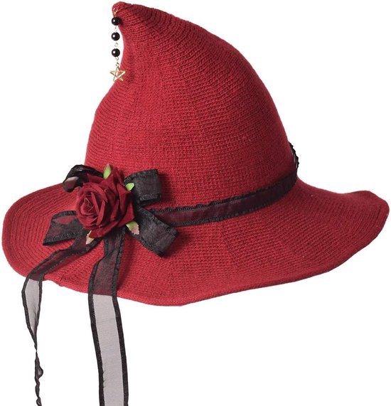 Vrouwen Vilten Wollen Heksenhoed met Gears - Halloween Wizard Cap | bol