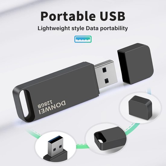 Snelle USB-Stick 128 GB 3.0 voor PC, Laptop, Auto en Smart TV - Data ...