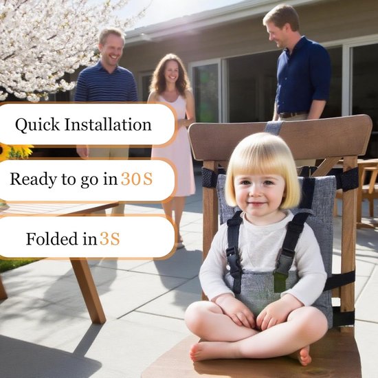 Draagbare Kinderstoel Gordel Verstelbaar Veiligheidsharnas voor Reizen ...