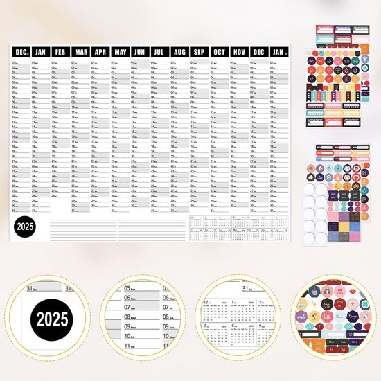 Allecta - Jaarkalender 2025 voor Aan de Muur - Grote Kalender ...