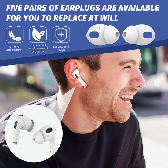 Allecta - Siliconen Oordopjes voor Airpods 4 - Geluiddempend - Set van ...